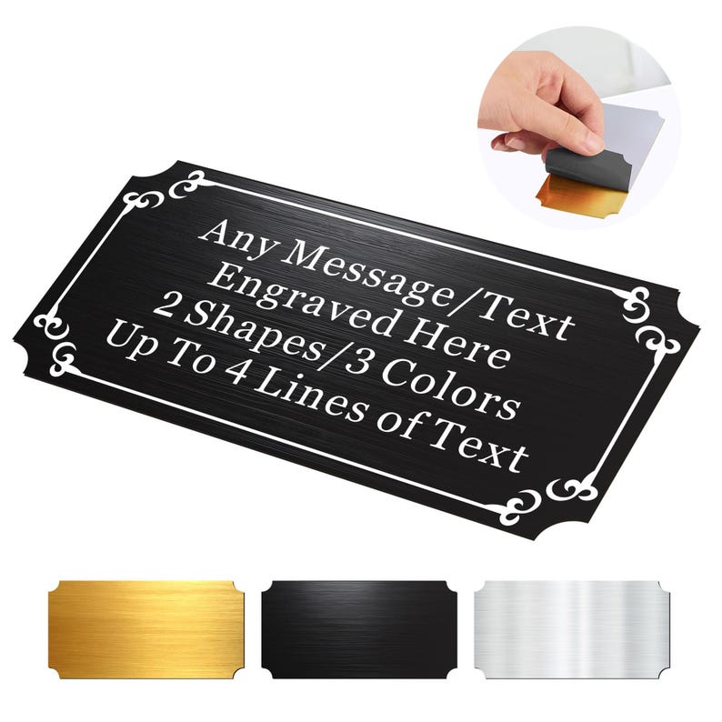 Personalized Engraved Name Plate, Stainless Steel Name Plaque With Any ...