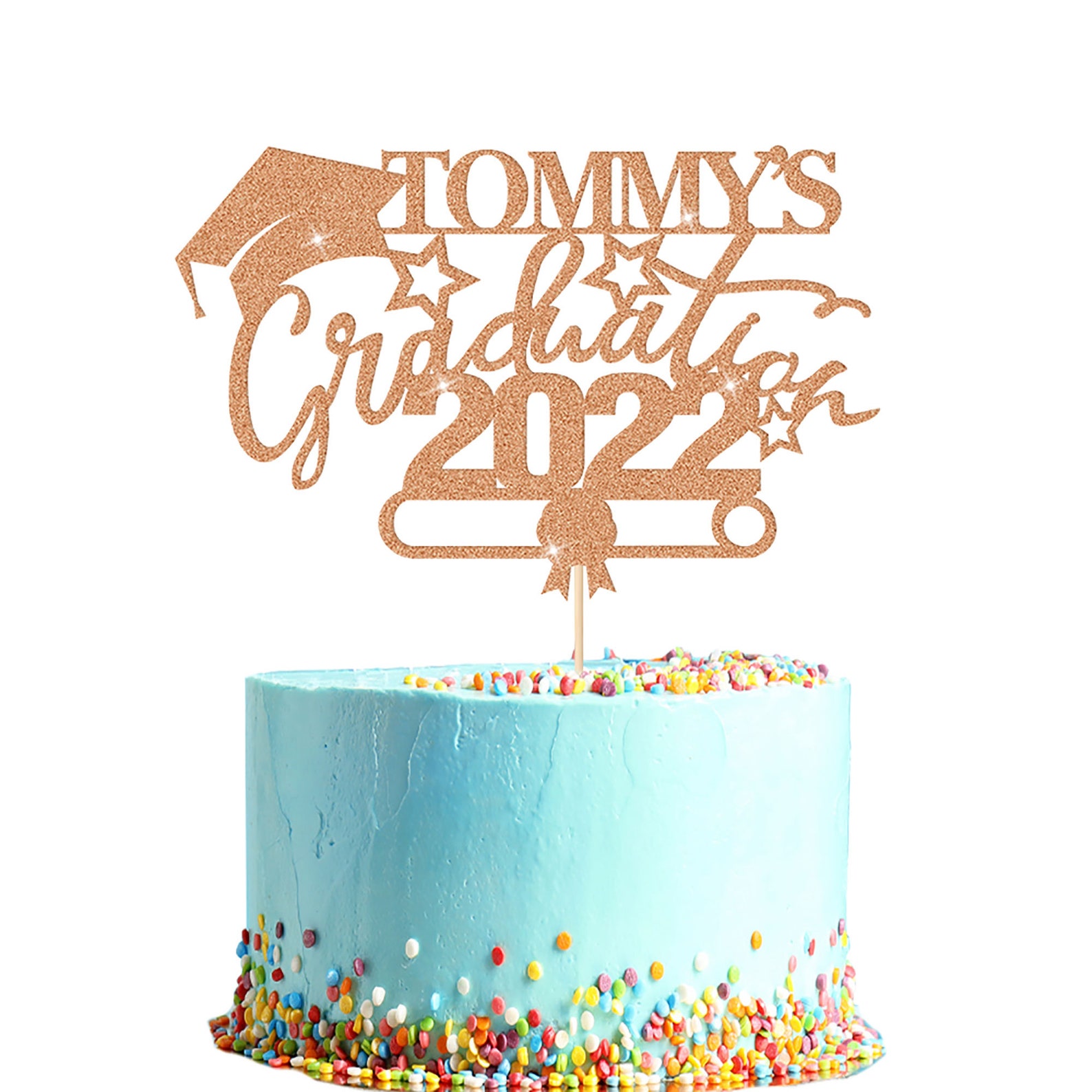 Personalized Cake Topper Custom Congrats Graduation Hat - Etsy