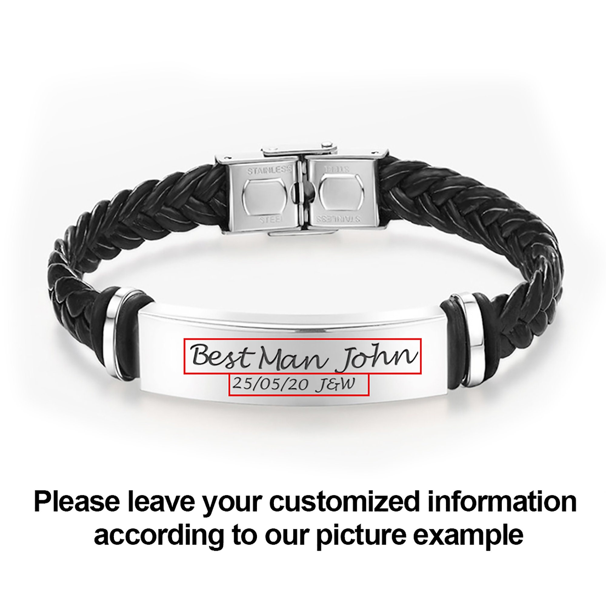 Dad engraved bracelet store