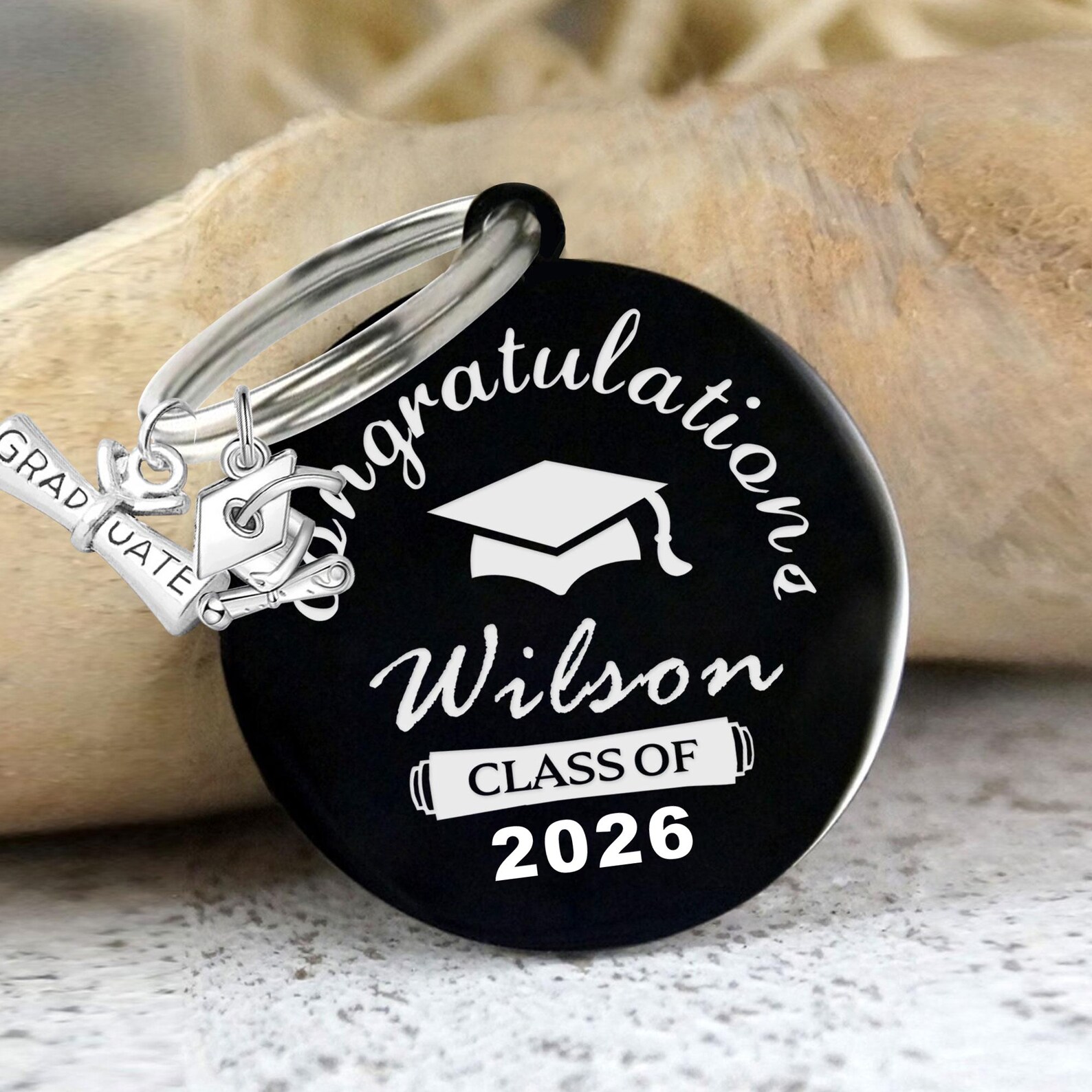 Personalized Graduation Gifts Keychain for Her Him Class of 2026 ...