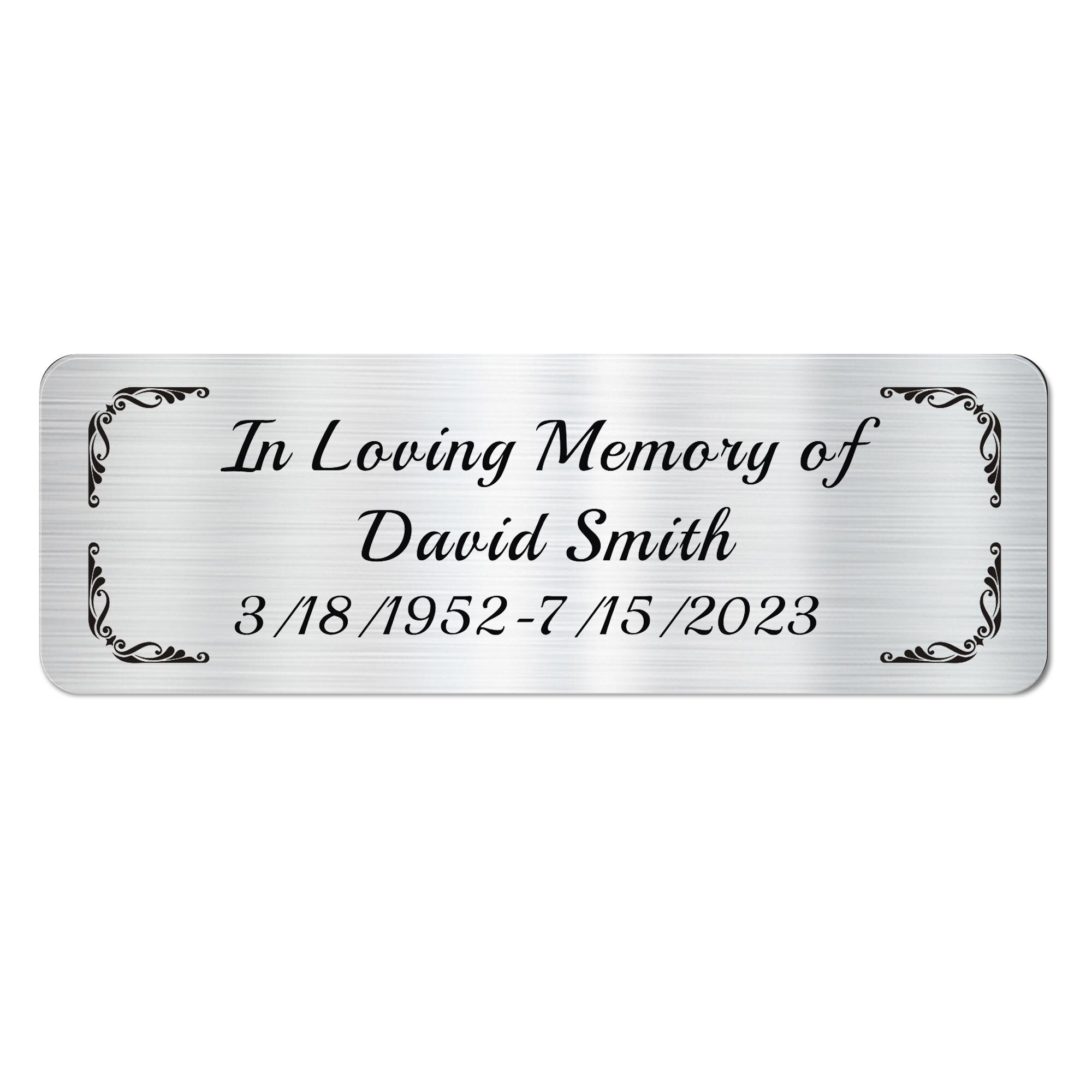Engraved Name Plates for Urns 1" X 3" Custom Plaque Trophy Plates ...