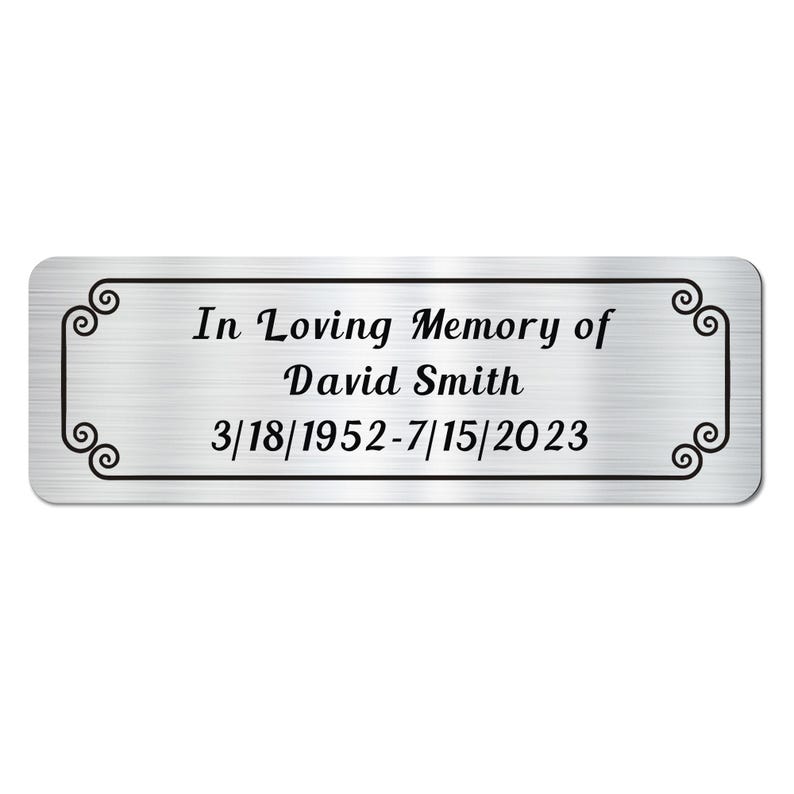 Engraved Name Plates for Urns 1" X 3" Custom Plaque Trophy Plates ...