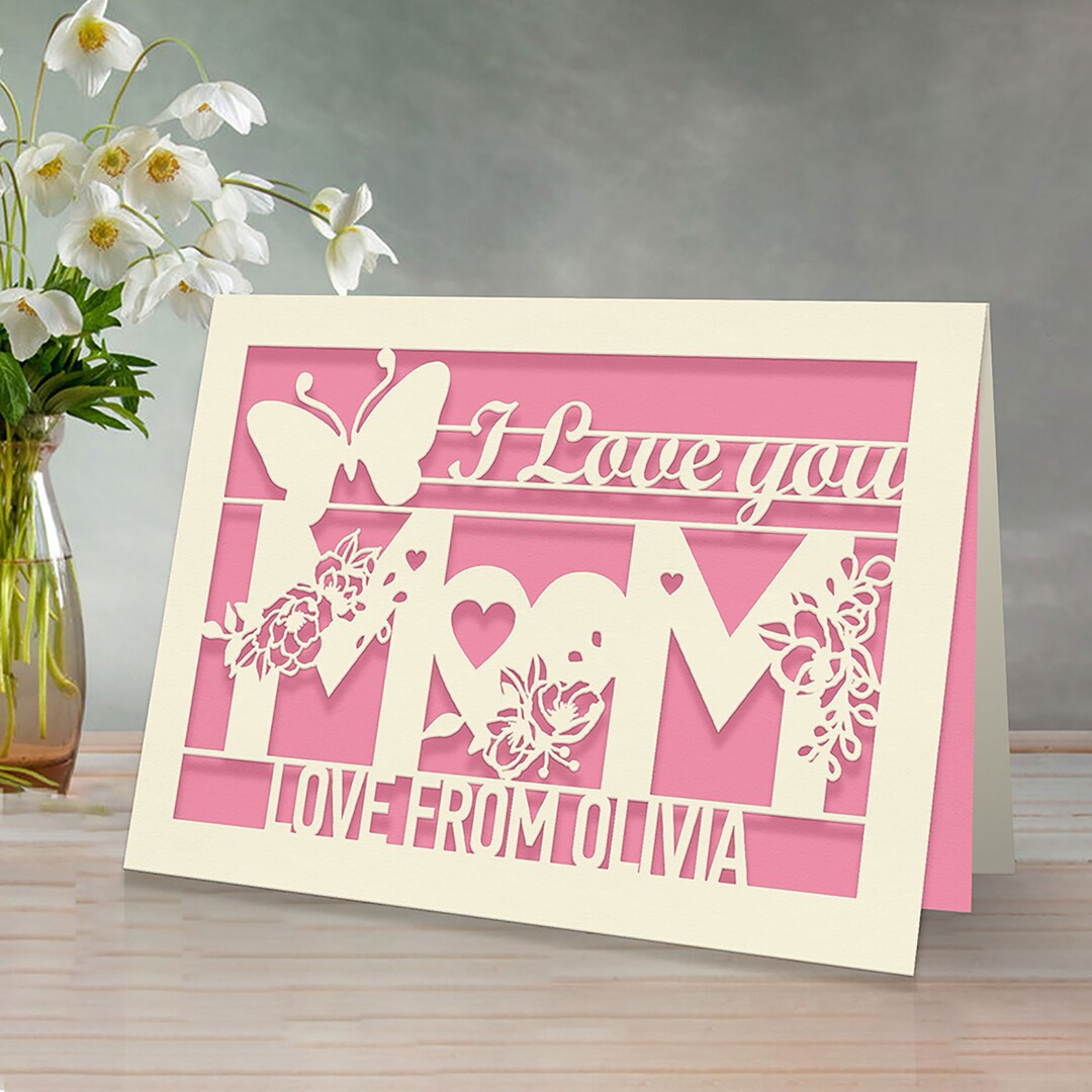 Personalized Mother's Day Card Custom Mothers Day Gift for Mum Her ...