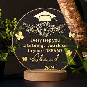 Personalized Graduation Night Light Grad Night Lamp Gifts With Any Name ...
