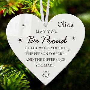 Custom Thank You Bauble for Teacher Thank You Ornaments for Colleague ...