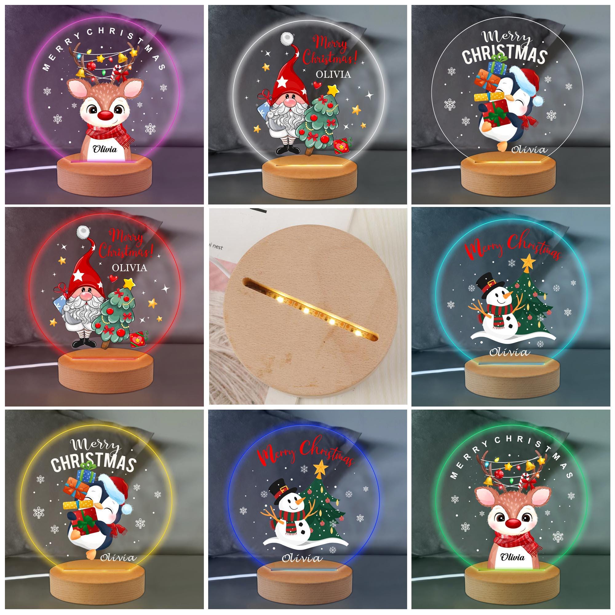 Personalised Night Light Custom Christmas Night Lights Gifts Acrylic ...