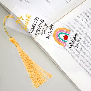 Personalized Bookmark Teacher Appreciation Gifts Thank You Gifts for ...