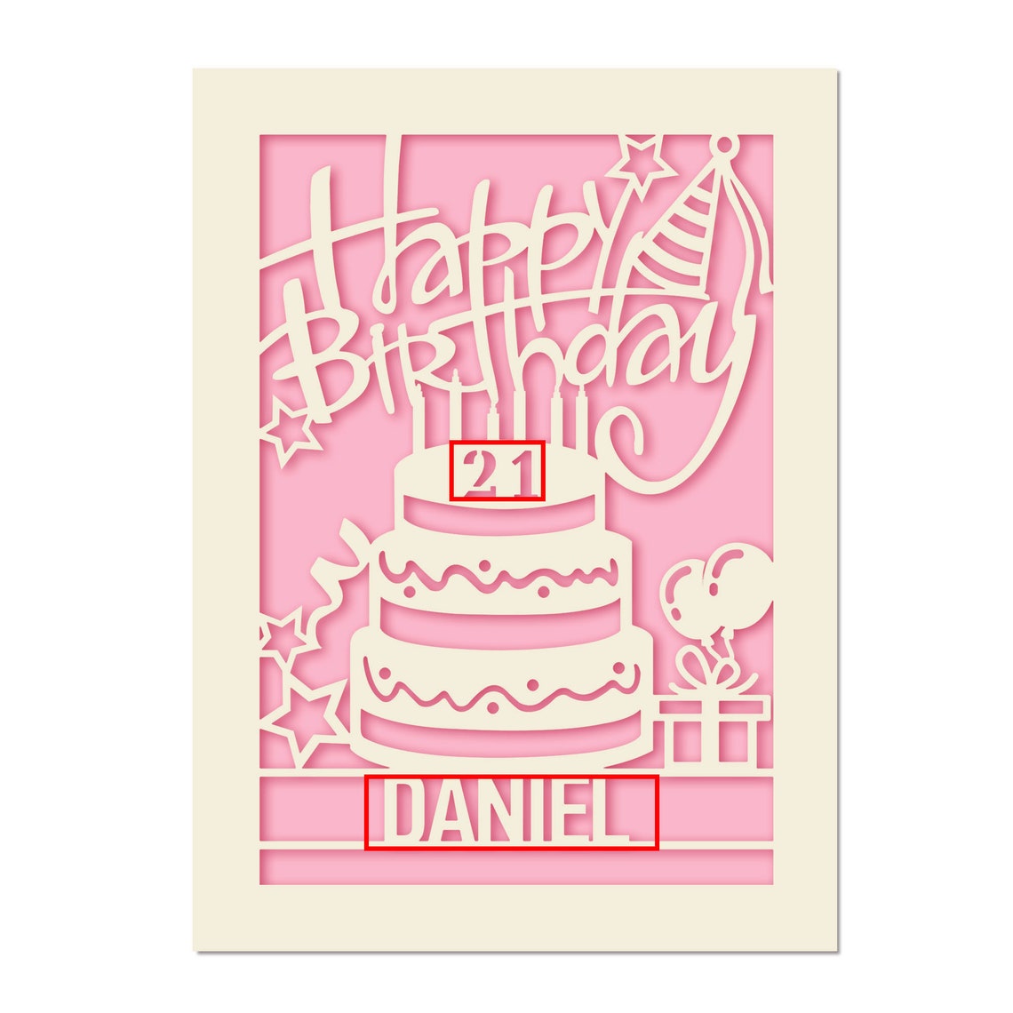 Personalized Birthday Card Custom Greeting Cards Birthday Gift | Hand ...