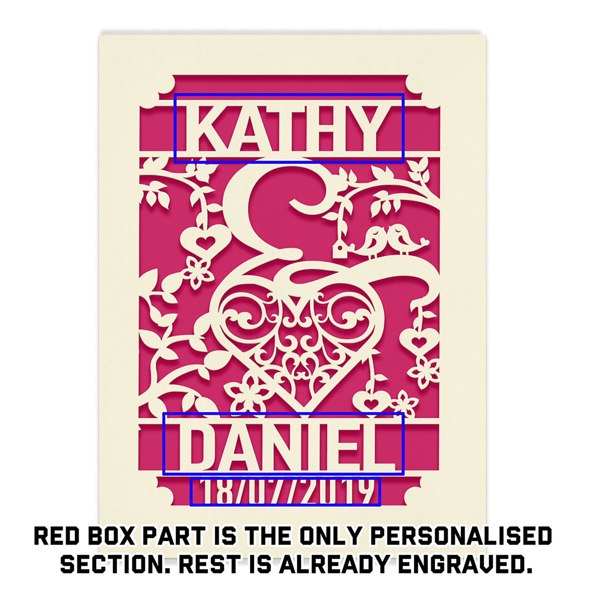 Personalized Wedding Card Custom Wedding Gift Engraved - Etsy