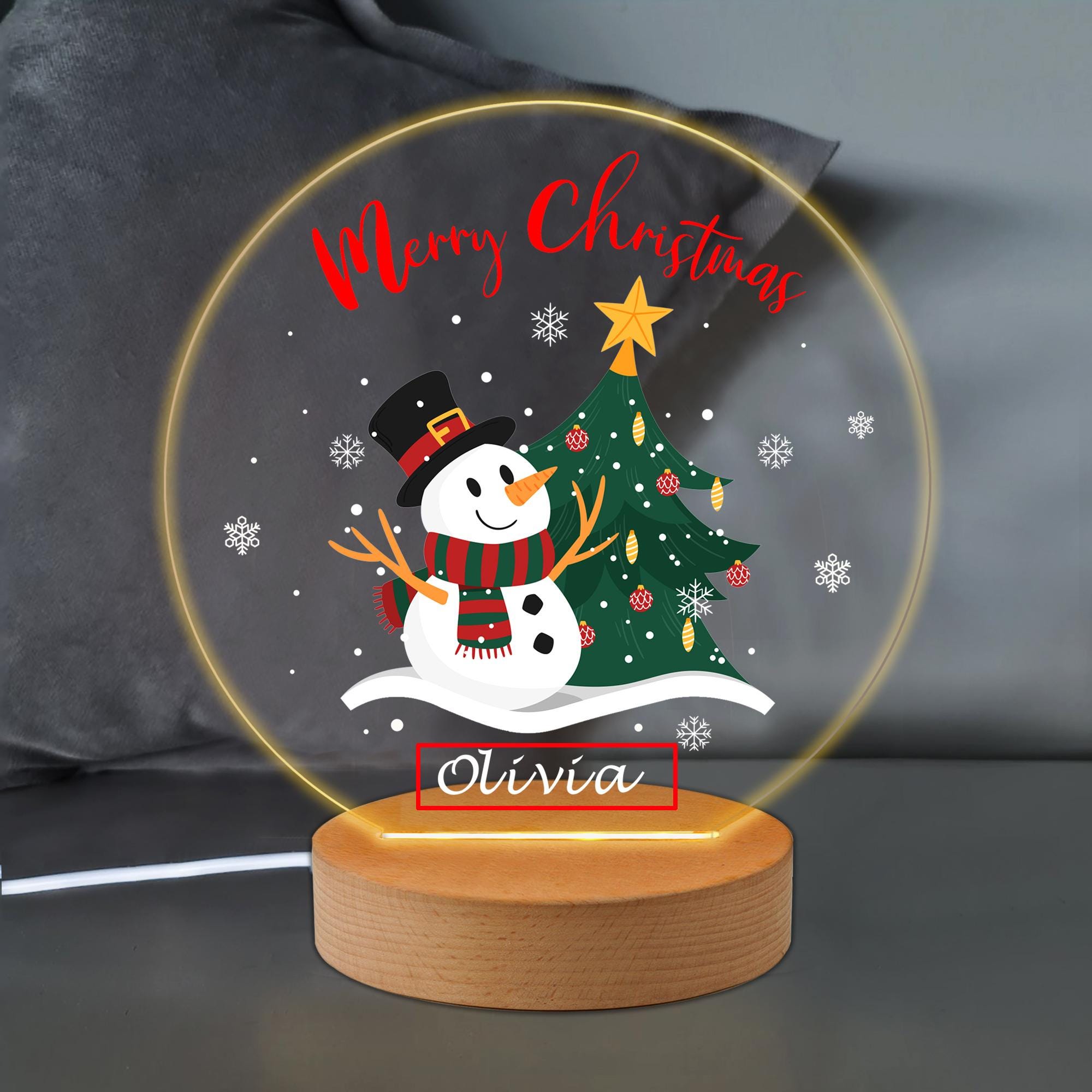 Personalised Night Light Custom Christmas Night Lights Gifts Acrylic ...