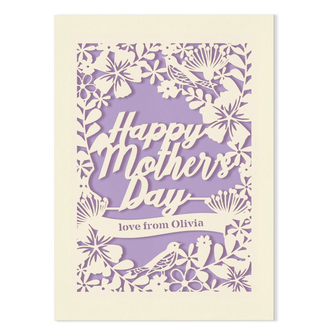 Personalized Mother's Day Card Custom Mothers Day Gift for Mum Her ...