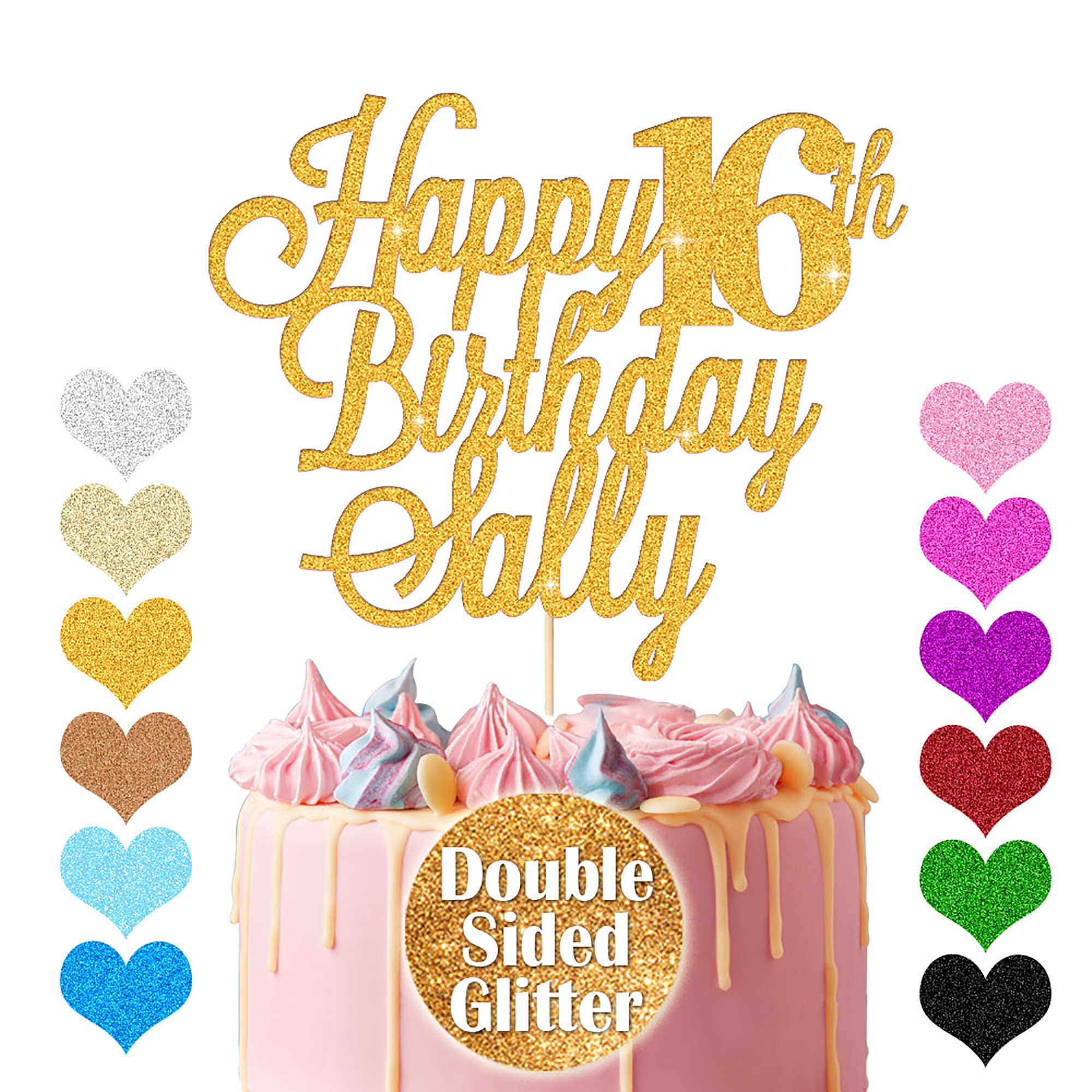 Personalized Happy Birthday Cake Topper Custom Cake Decoration With Any ...