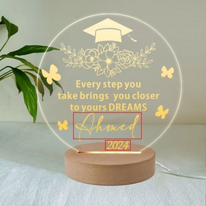 Personalized Graduation Night Light Grad Night Lamp Gifts With Any Name ...