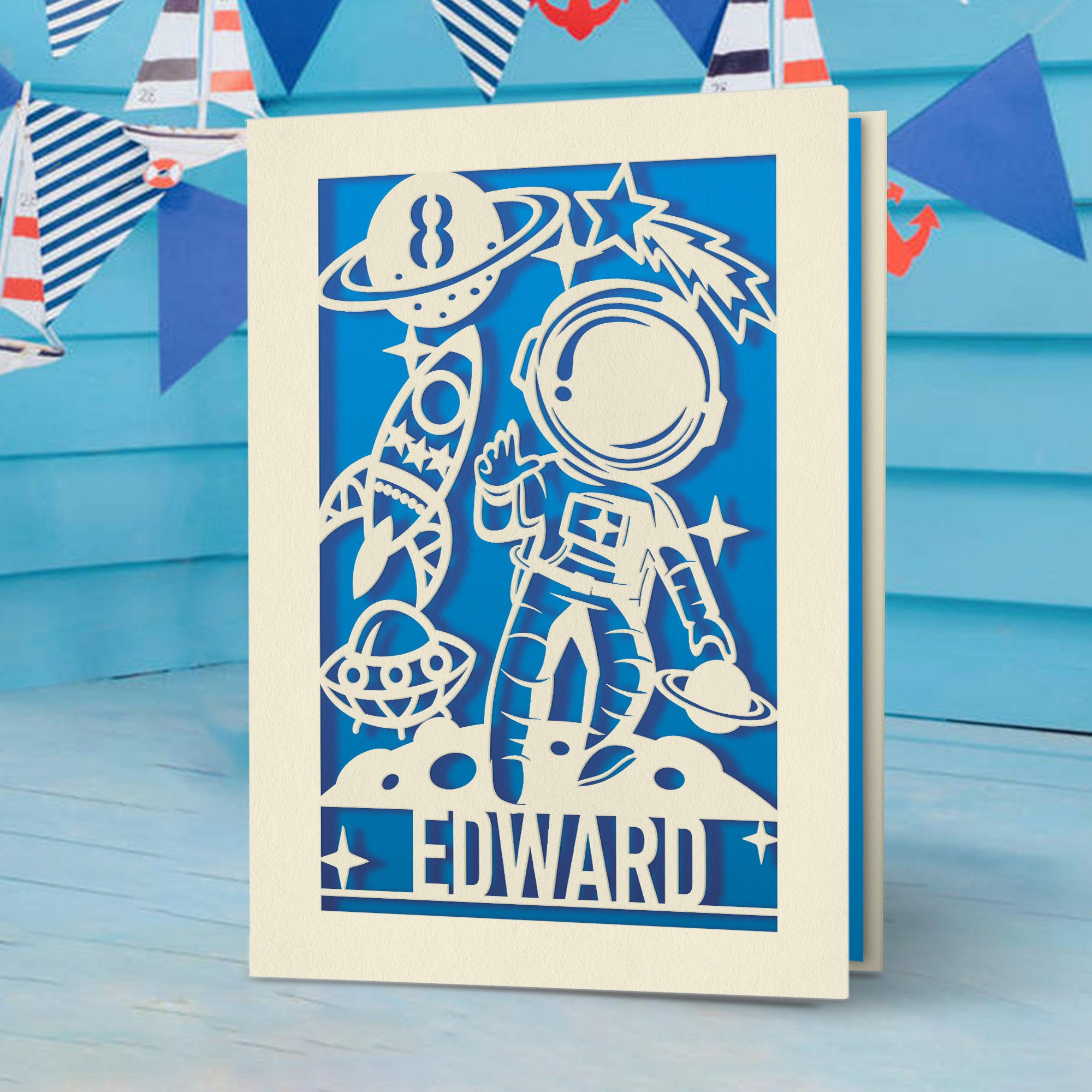 Personalized Happy Birthday Card Paper Cut Happy Birthday Card | Etsy