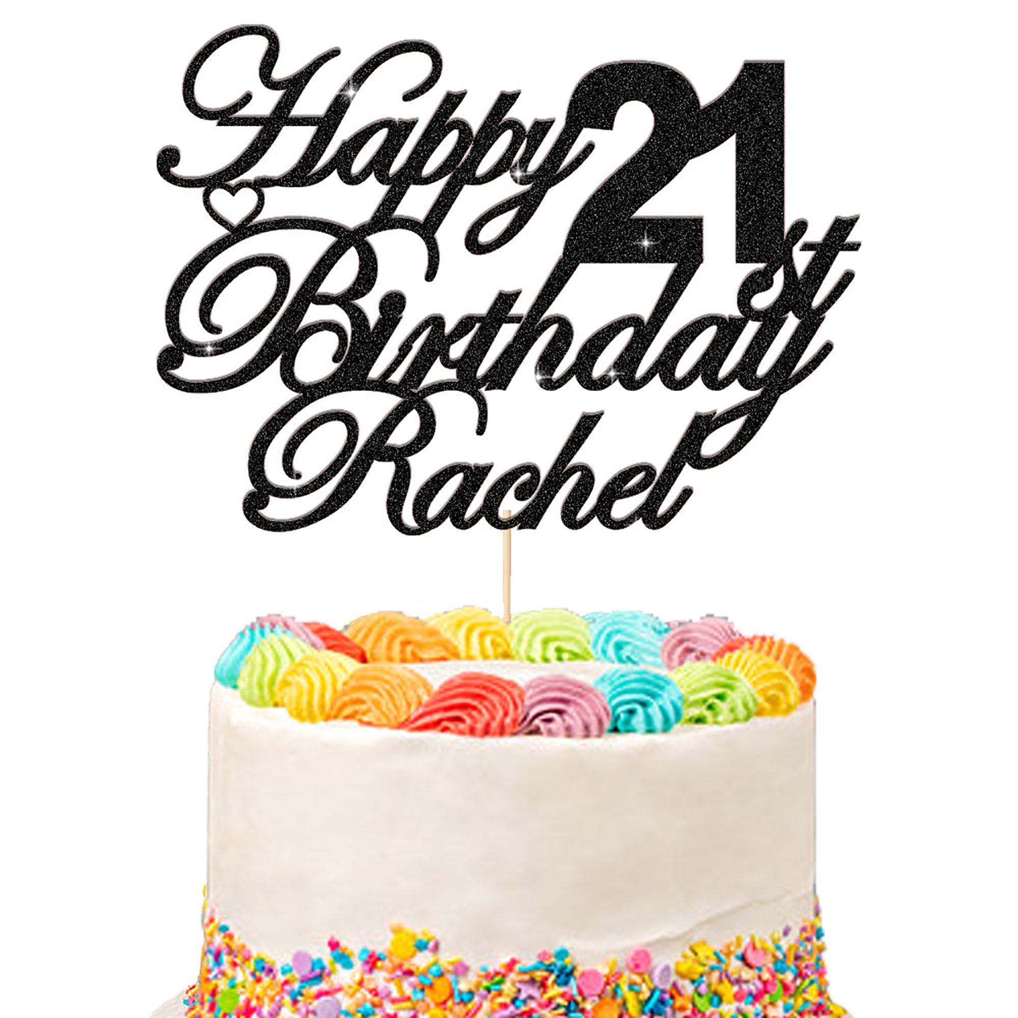 Personalized Happy Birthday Cake Topper Custom Cake Decoration | Etsy