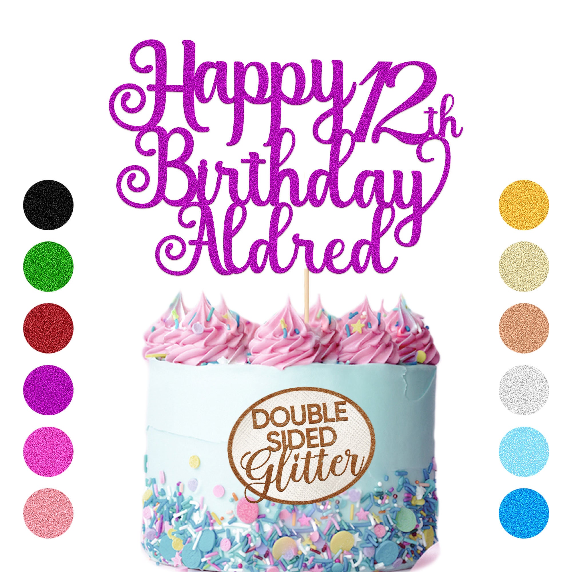 Personalized Cake Topper Custom Happy Birthday Cake Decoration - Etsy