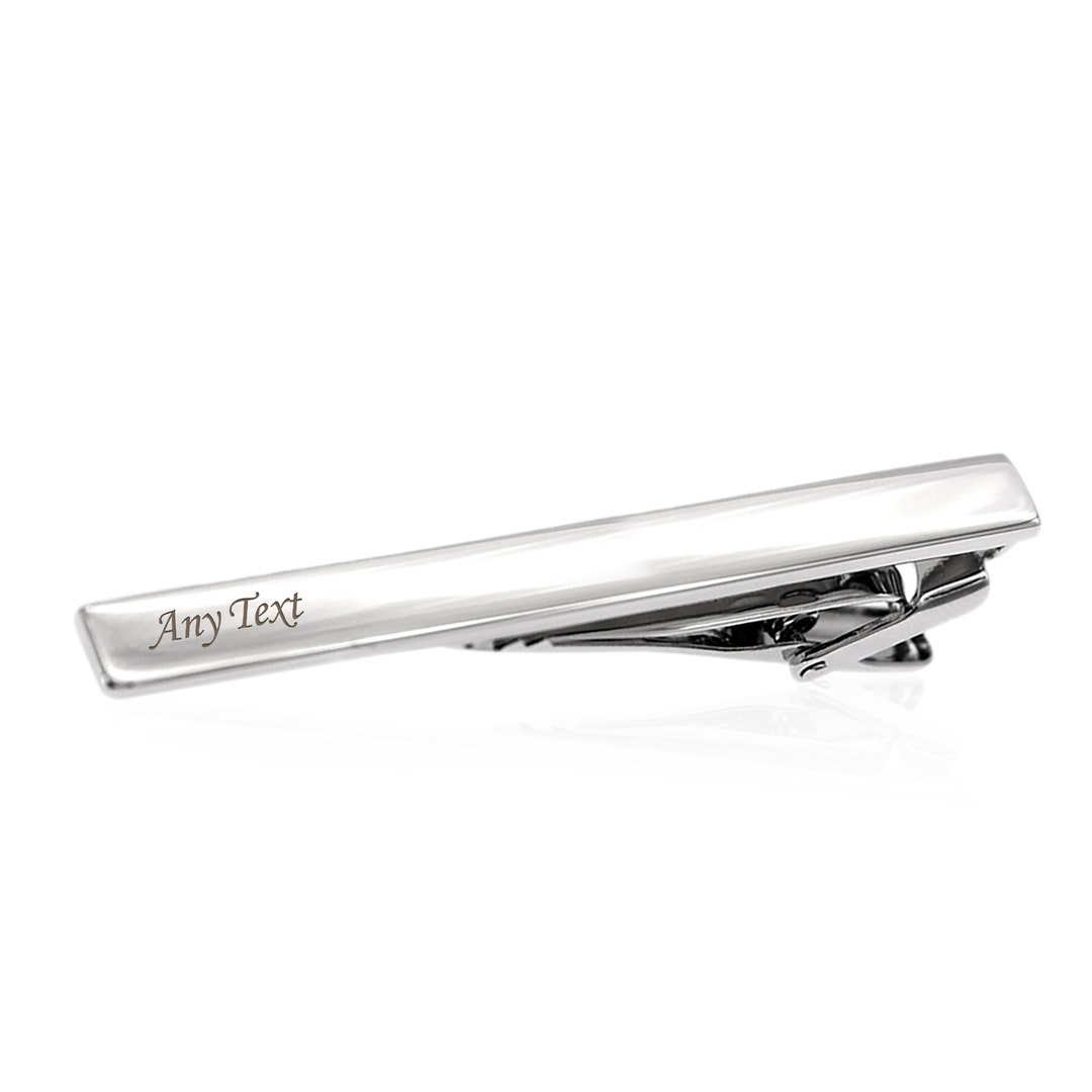Personalized Tie Clip Engraved Tie Pin With Any Text Wedding Gift for ...