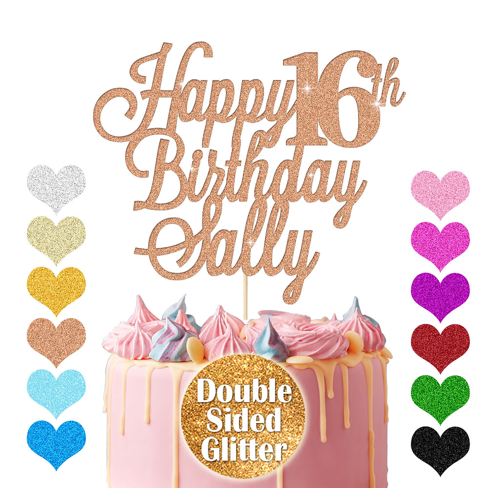 Personalized Happy Birthday Cake Topper Custom Cake Decoration - Etsy