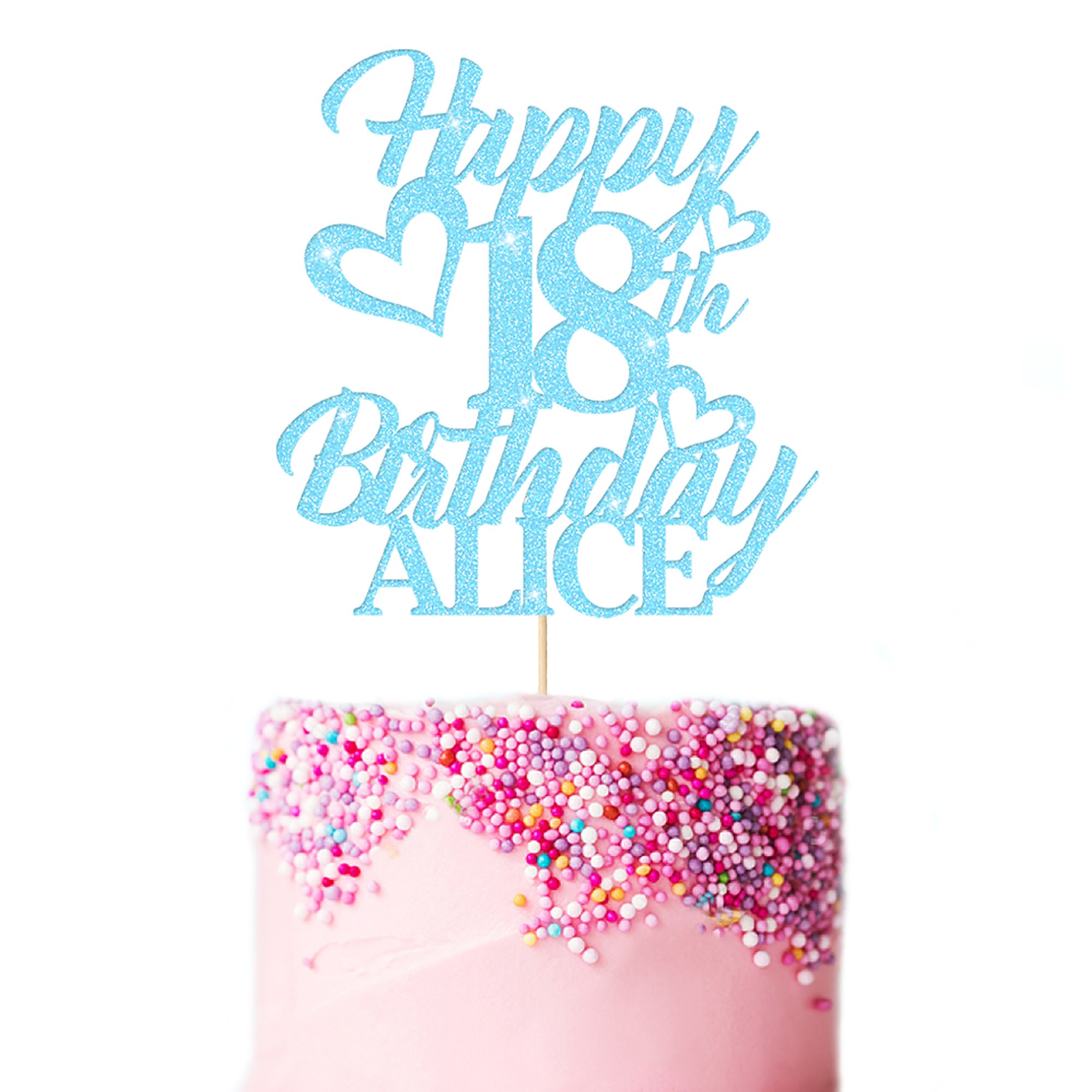 Personalized Cake Topper Custom Happy Birthday Cake Decoration - Etsy