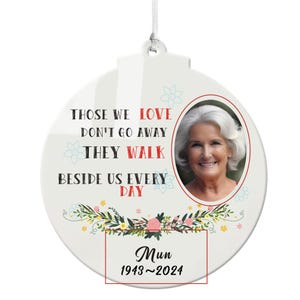 Personalized Christmas Memorial Ornaments With Photo Christmas Tree ...