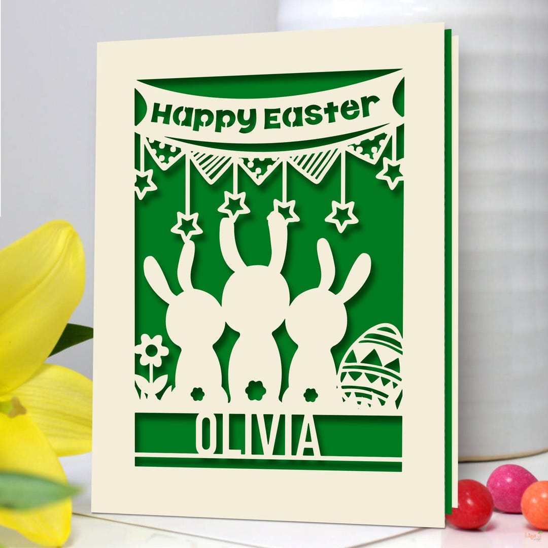 Personalized Happy Easter Cards Custom Happy Easter Gifts for Daughter ...