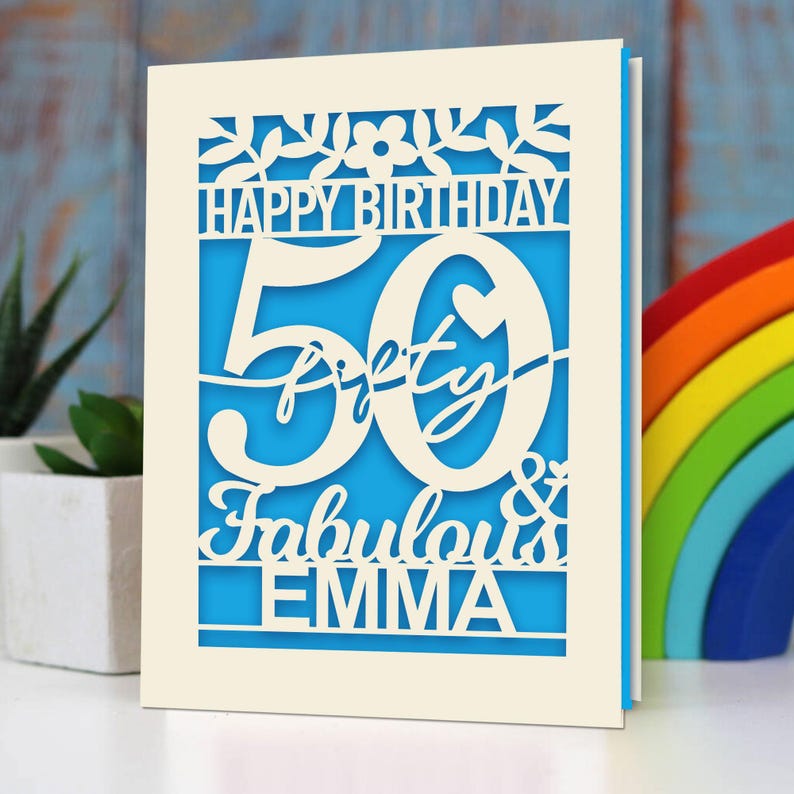 Personalized Birthday Cards Laser Paper Cut Card Custom Gift Cards ...