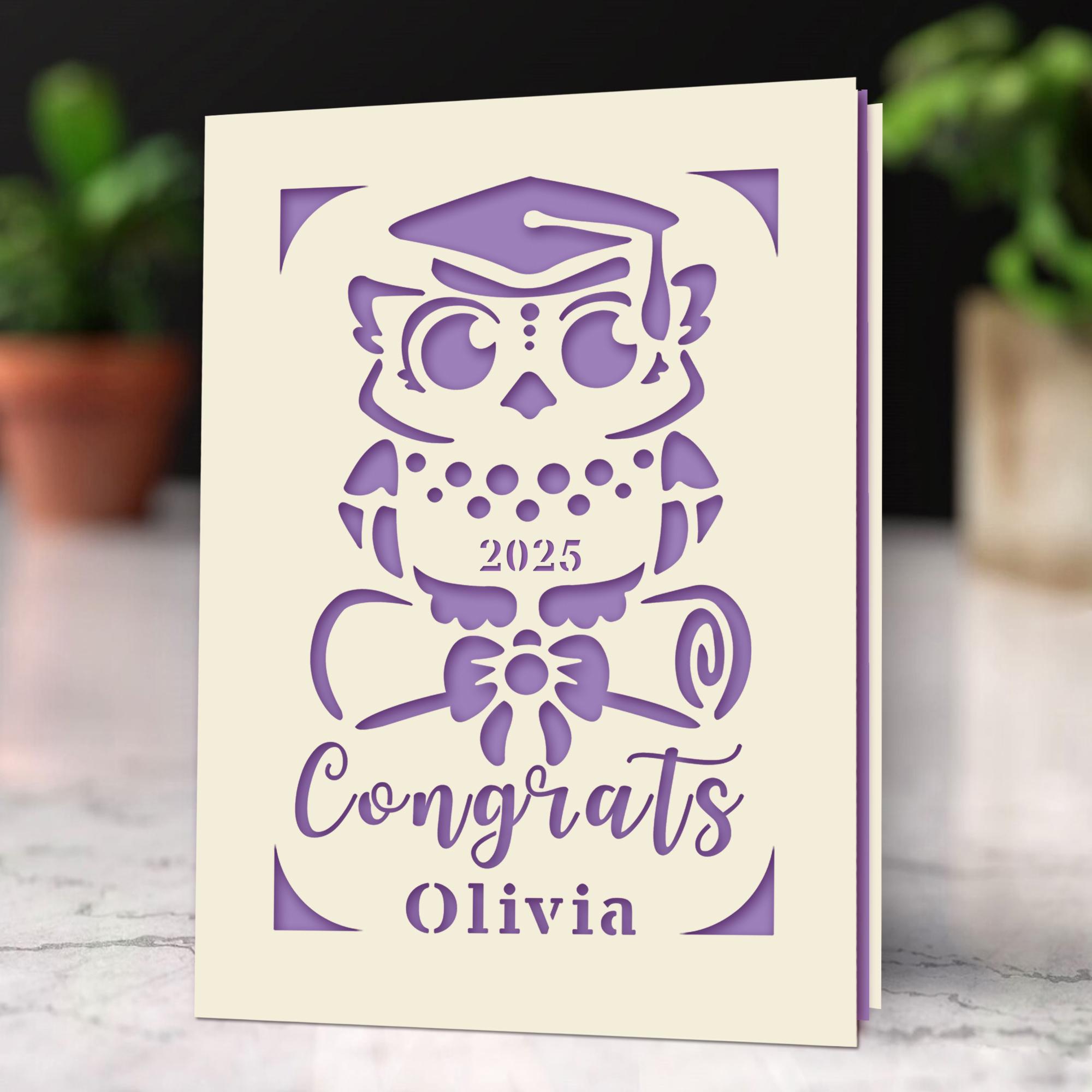 Graduation Cards for Graduates Students Friends Congratulation Laser ...