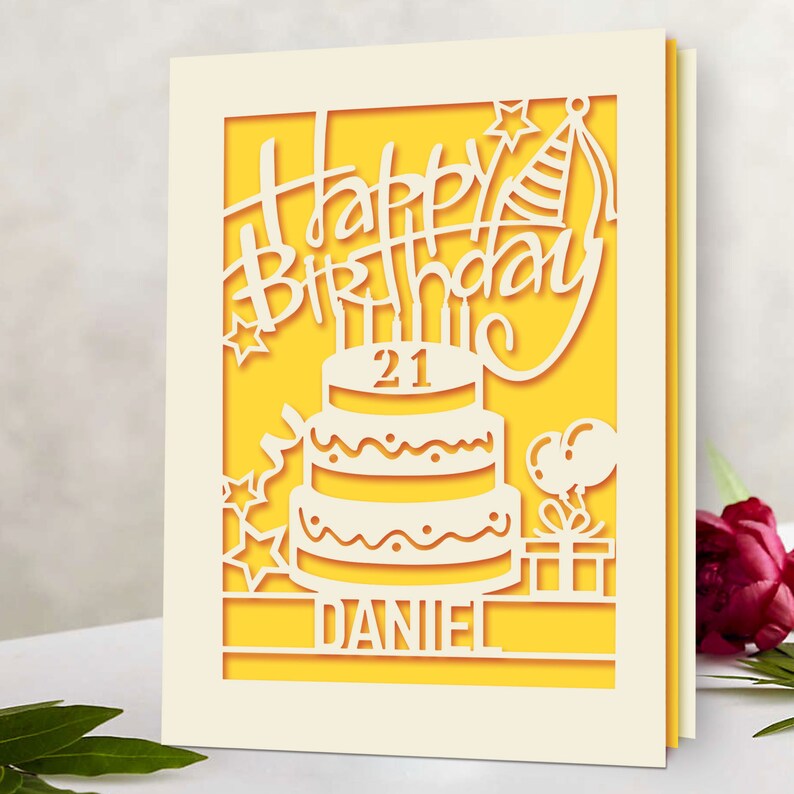 Personalized Birthday Card Custom Greeting Cards Birthday Gift | Hand ...