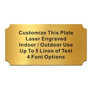 Engraved Name Plate Personalized Memorial Plaques for Doors Urns Solid ...