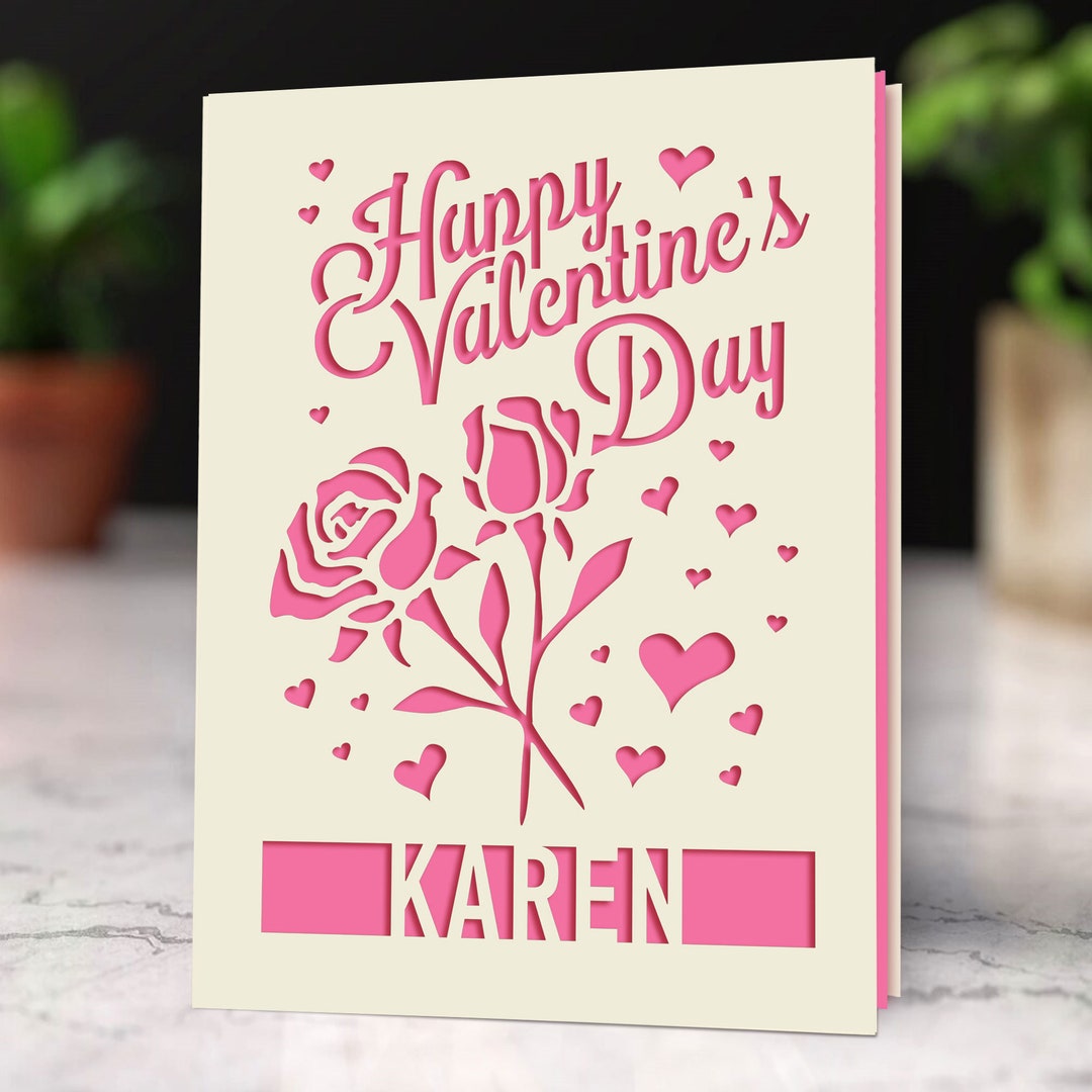 Personalized Valentines Day Cards for Him Her Valentines Day Gifts With ...