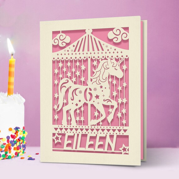 Custom Happy Birthday Card Engraved Birthday Greeting Cards - Etsy