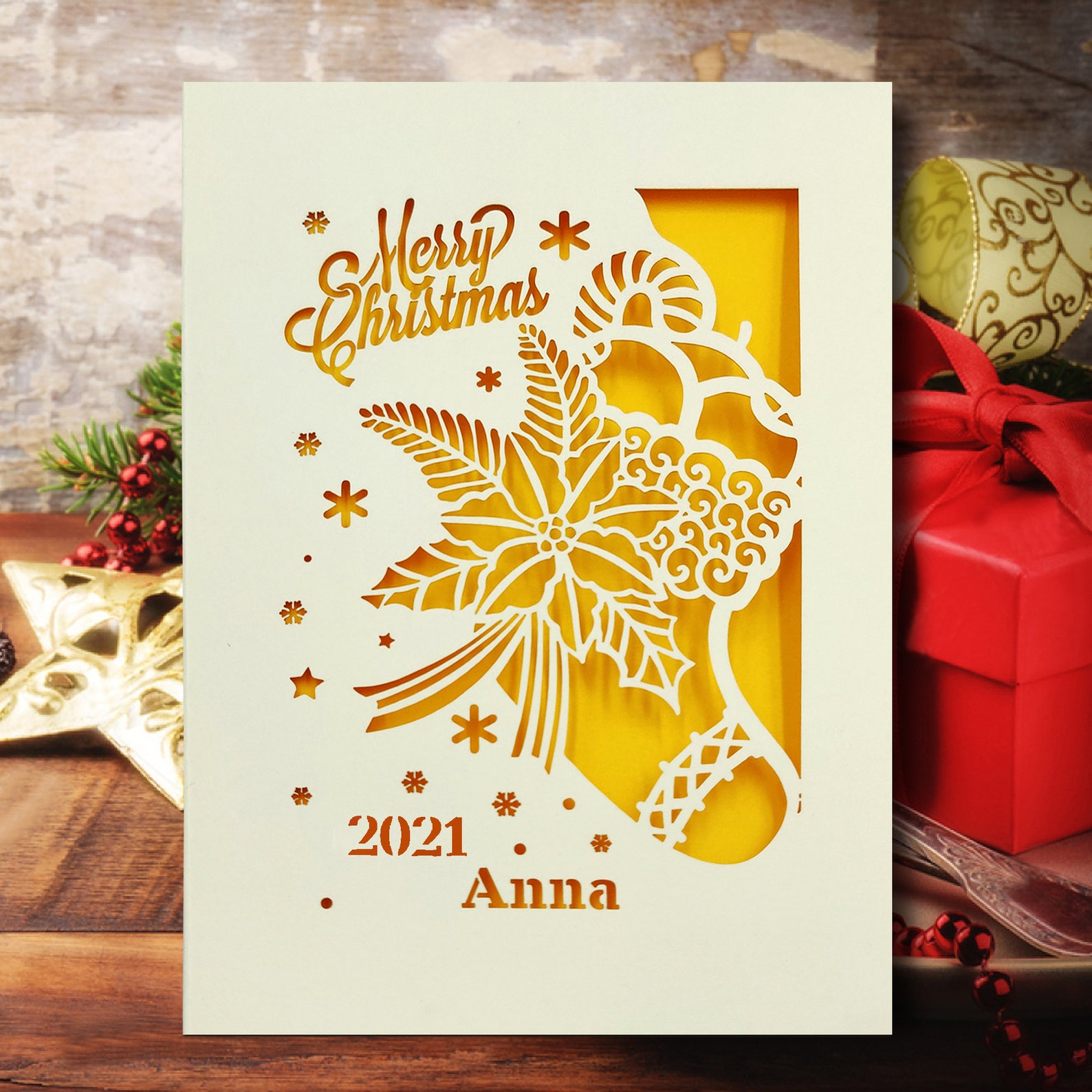 Personalized Christmas Card for Kids Son Daughter - Etsy