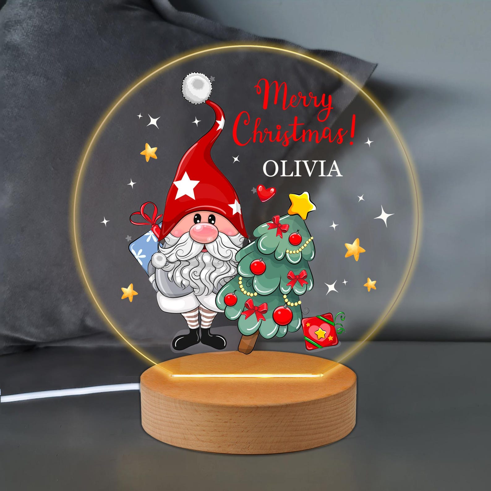 Personalised Night Light Custom Christmas Night Lights Gifts Acrylic ...