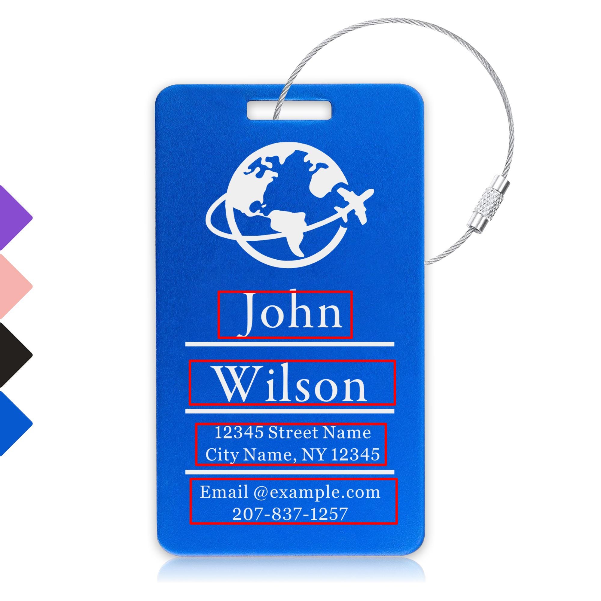 Personalized Luggage Tags for Suitcase Customized Metal Luggage Tags ...