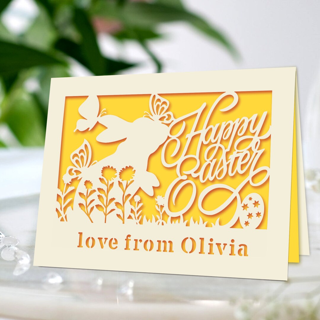 Personalized Happy Easter Cards Custom Easter Gifts for Daughter ...