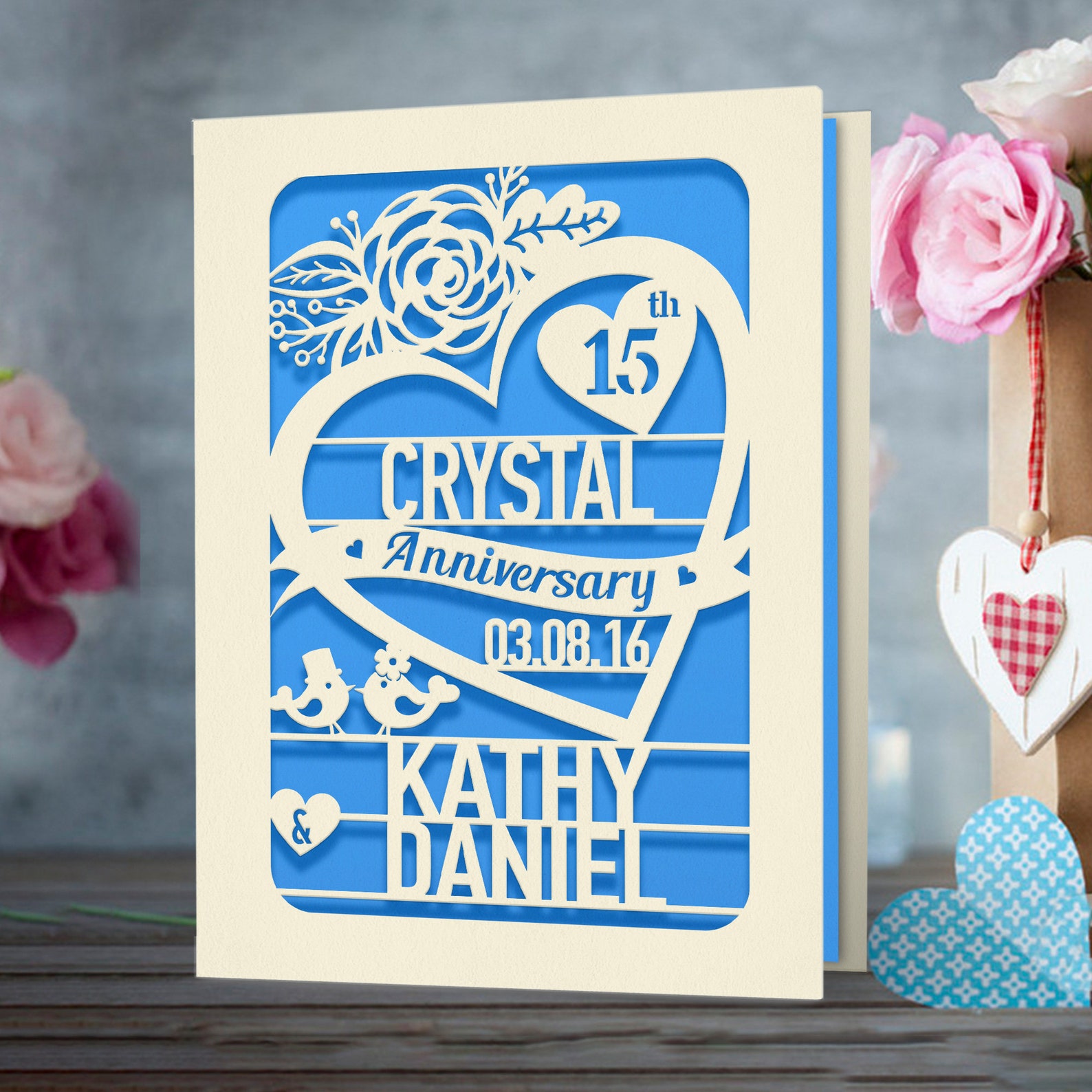 Personalized Anniversary Card Gift for Wedding Memory Lover Couples ...