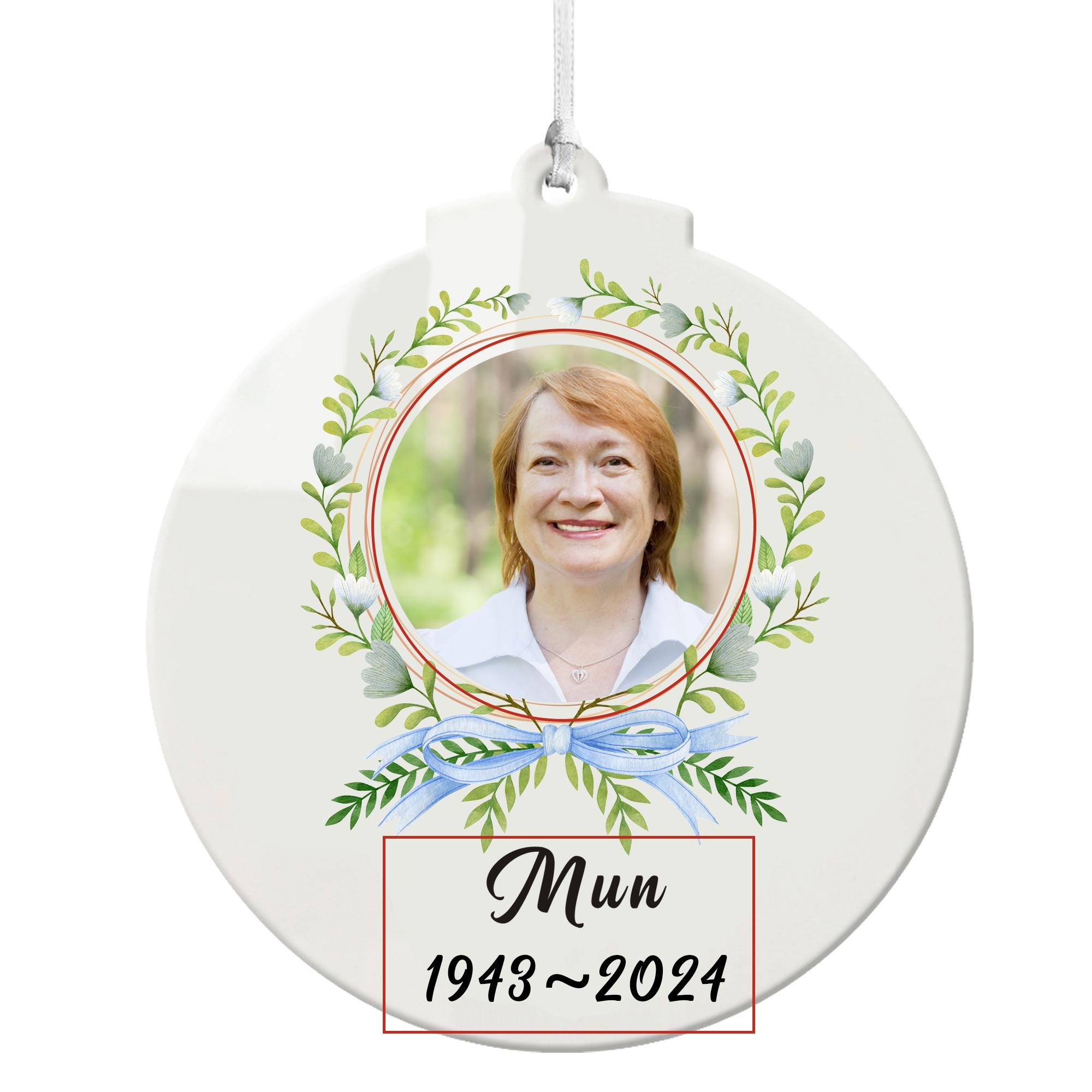Personalized Christmas Memorial Ornaments With Photo Christmas Tree ...