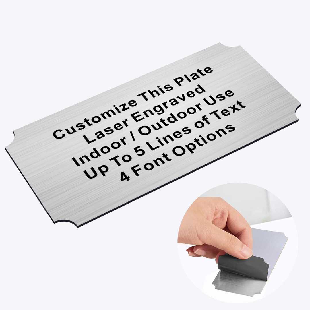 Engraved Name Plate Personalized Memorial Plaques for Doors Urns Solid ...