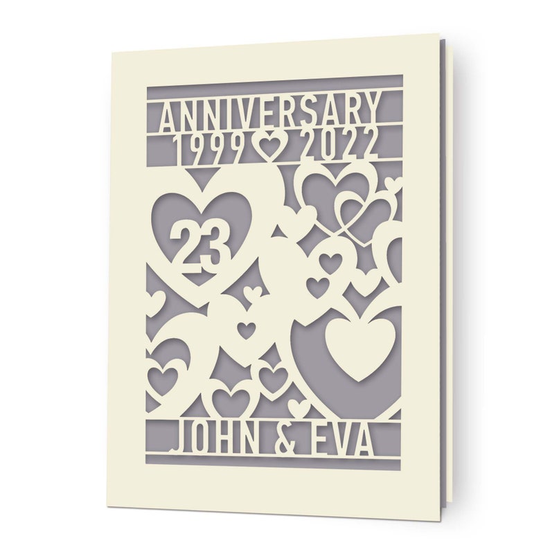 Personalized Anniversary Card With Couples Names Customized - Etsy
