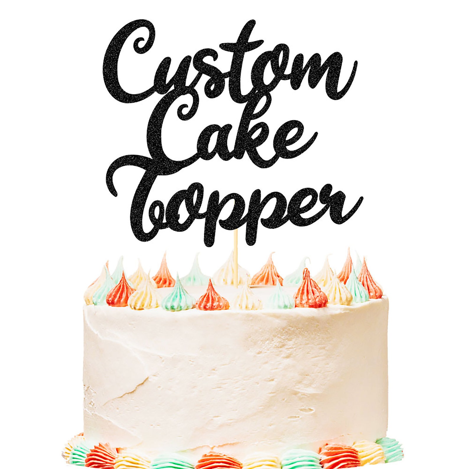 Personalized Happy Birthday Cake Topper Personalized With Any Text Any ...