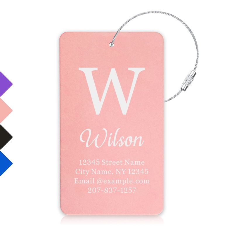 Personalized Luggage Tags for Suitcase Customized Metal Luggage Tags ...