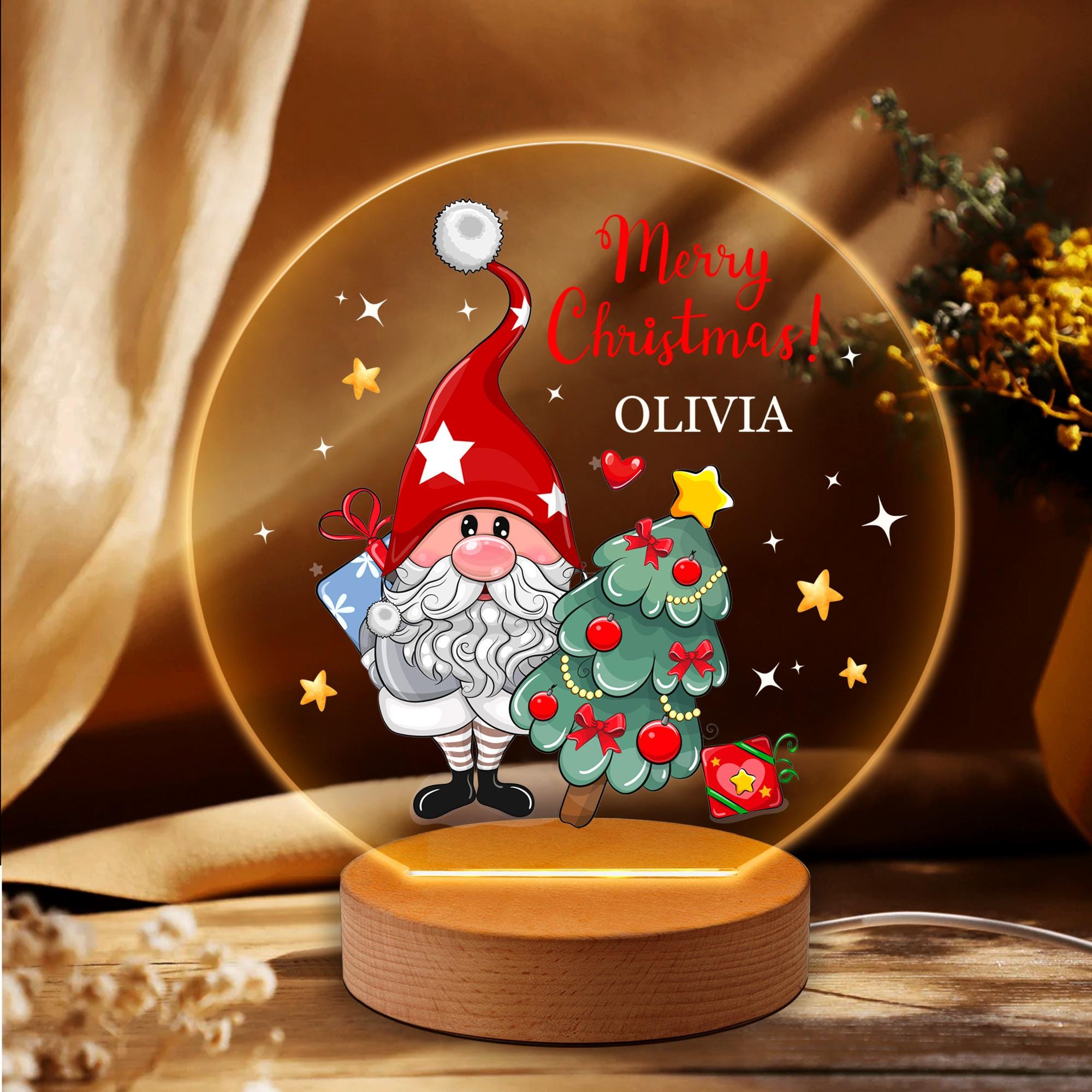 Personalised Night Light Custom Christmas Night Lights Gifts Acrylic ...