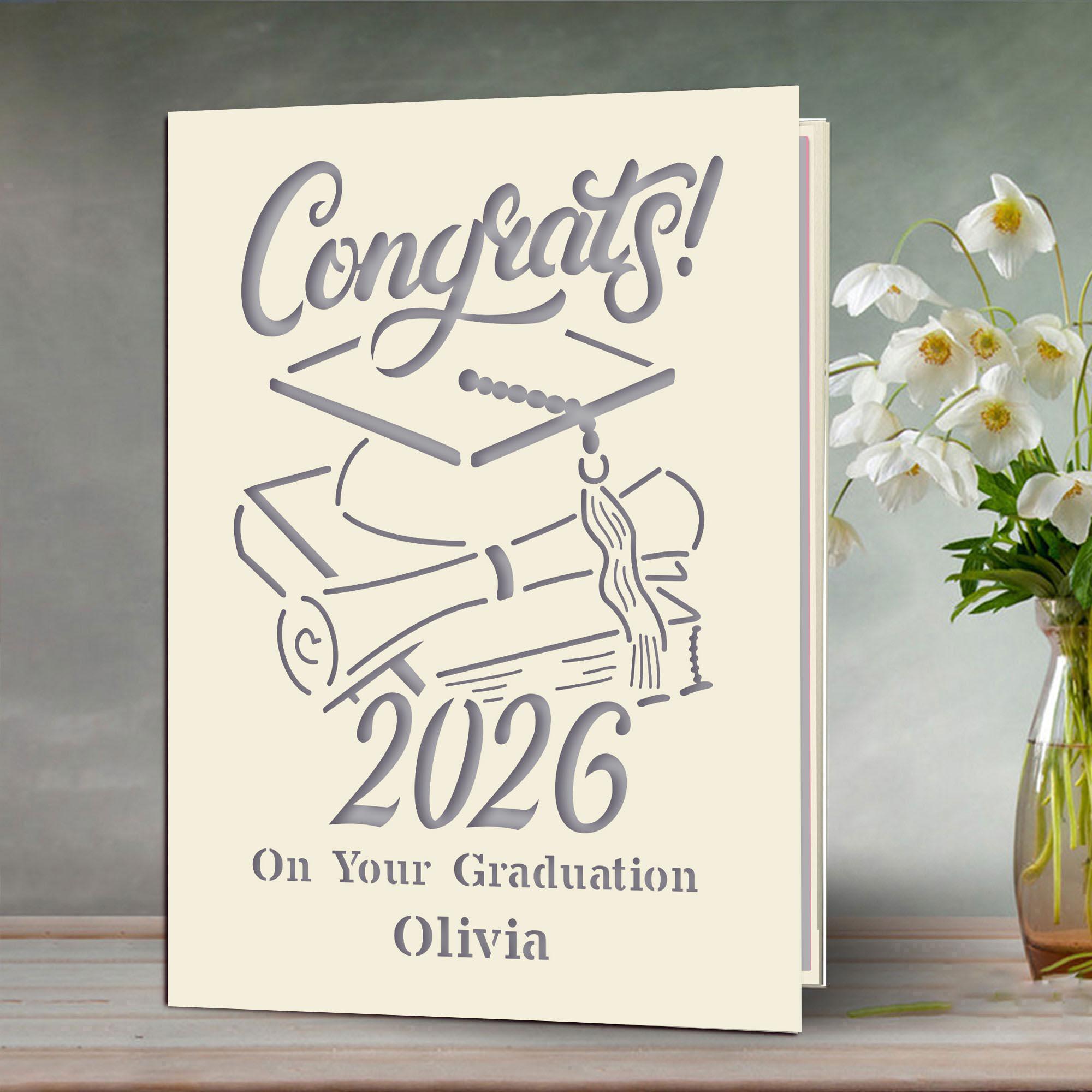 Personalised Graduation Cards for Him Her Graduates Students ...