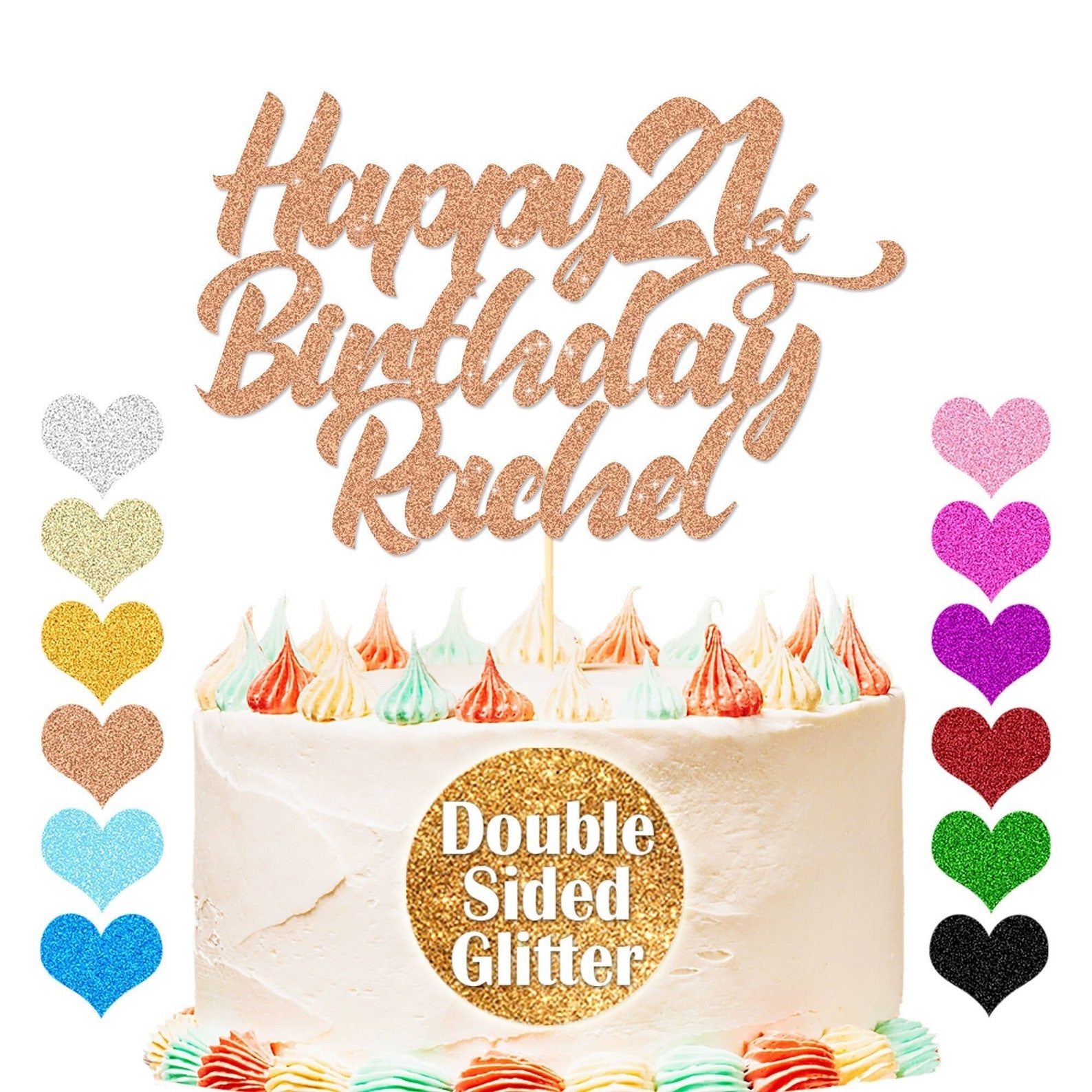Personalized Cake Topper Custom Happy Birthday Cake Decoration - Etsy