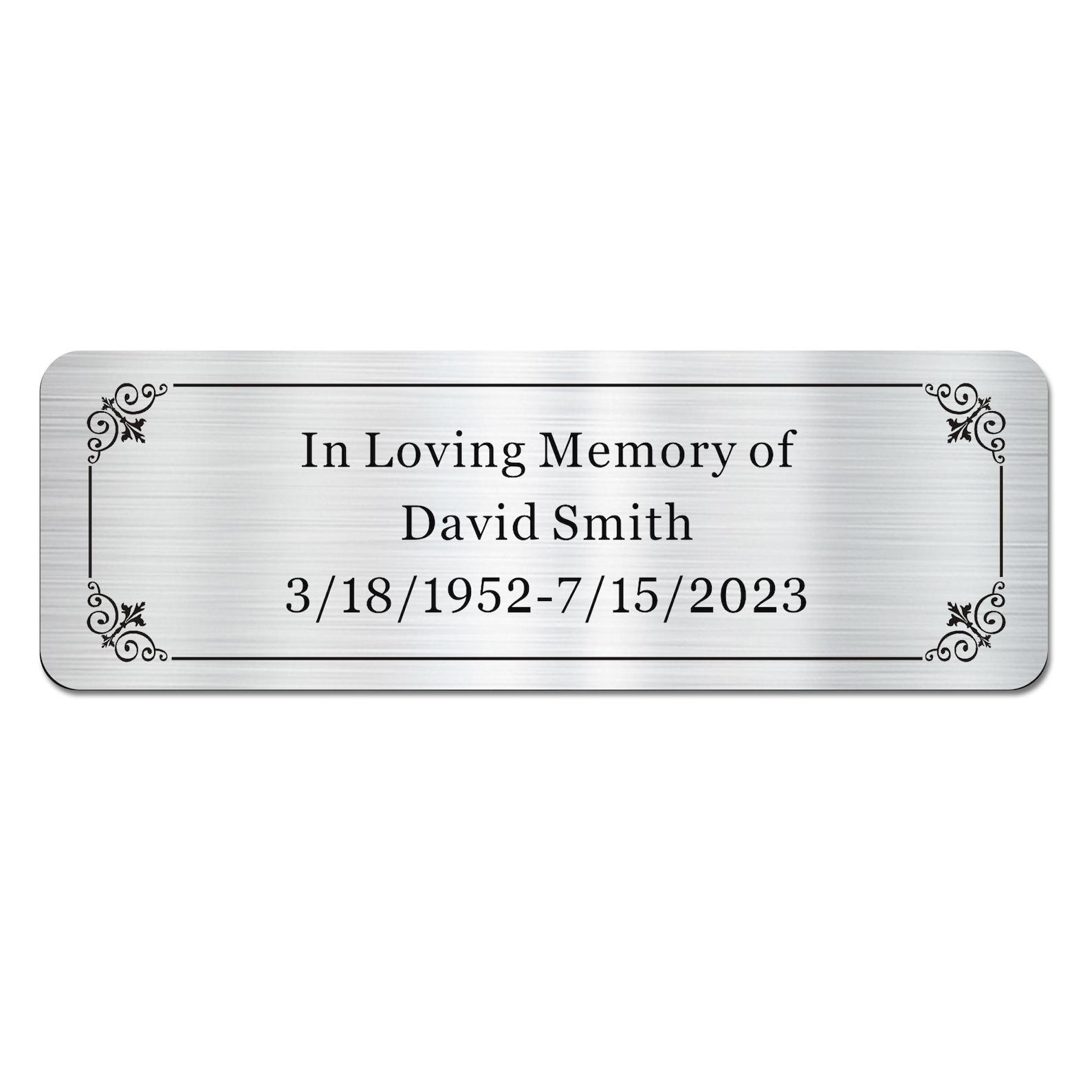 Engraved Name Plates for Urns 1" X 3" Custom Plaque Trophy Plates ...
