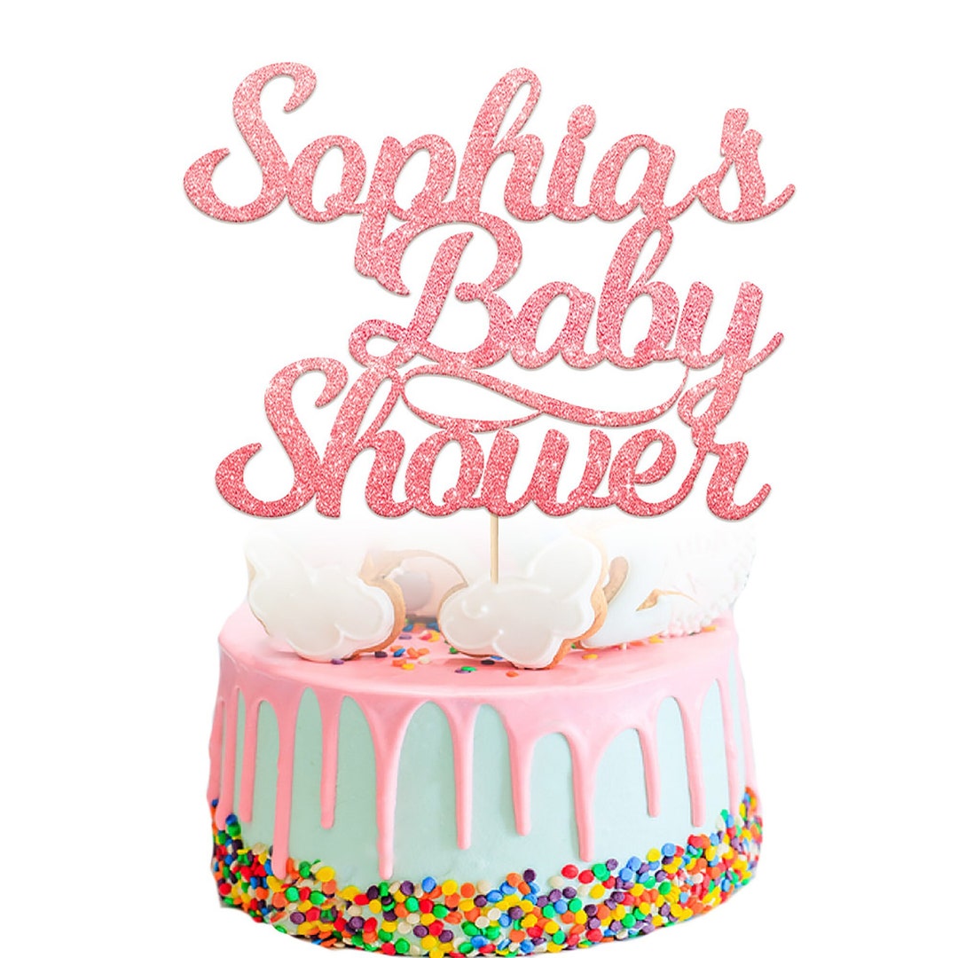 Personalized Baby Shower Cake Topper Personalized With Any Name Made ...