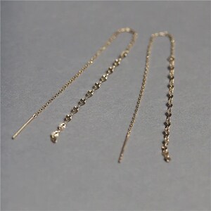 Gold Ear Threader,silver Ear Threader,sterling Silver Threader Ear ...