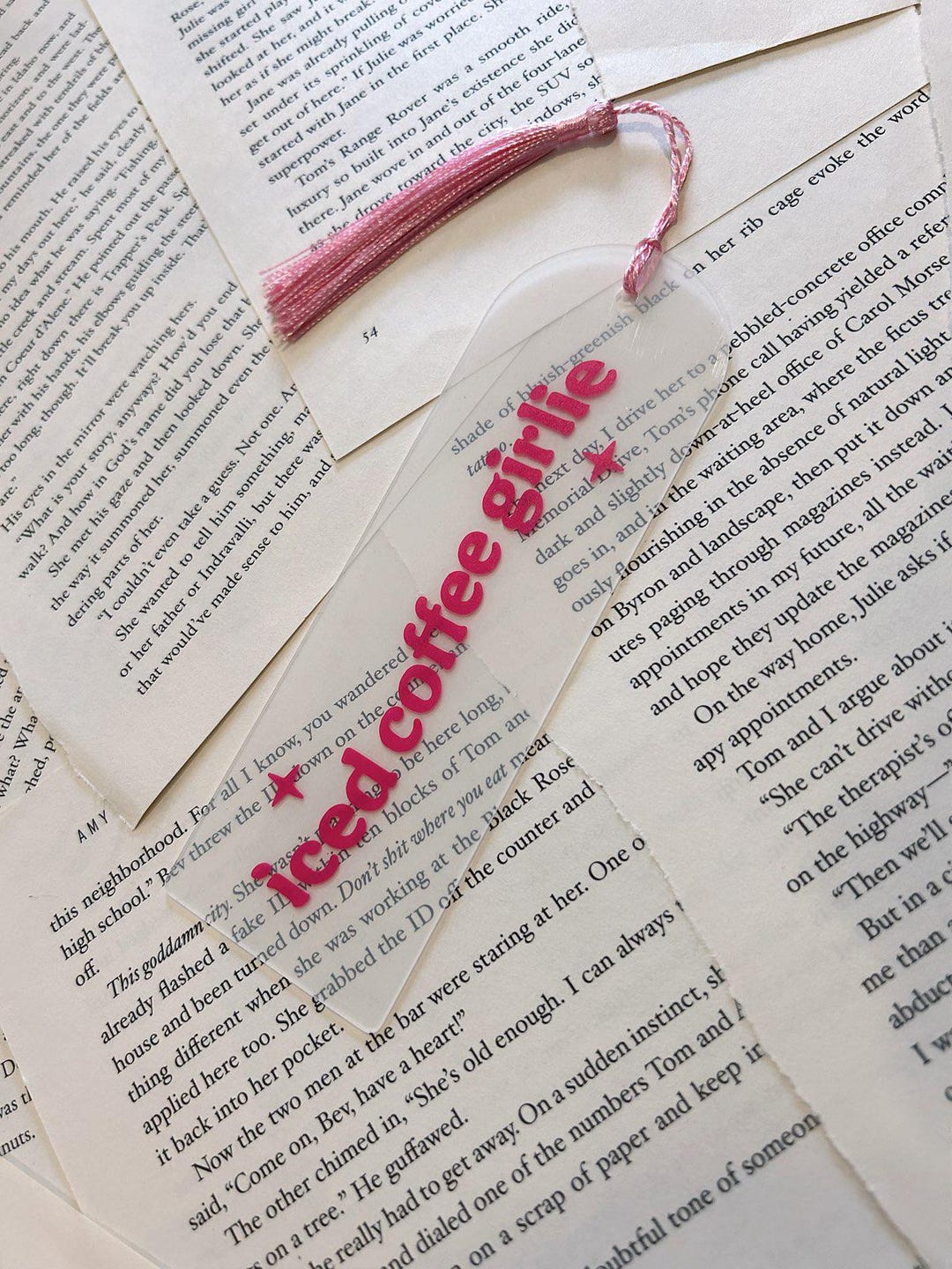 Iced Coffee Bookmark/ Acrylic Bookmark/ Book Lover Coffee Bookmark - Etsy