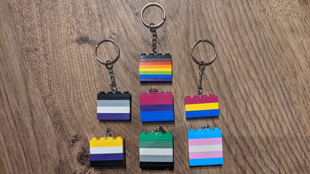 Pride Flags Made of Lego & Co as Key Rings - Etsy Finland