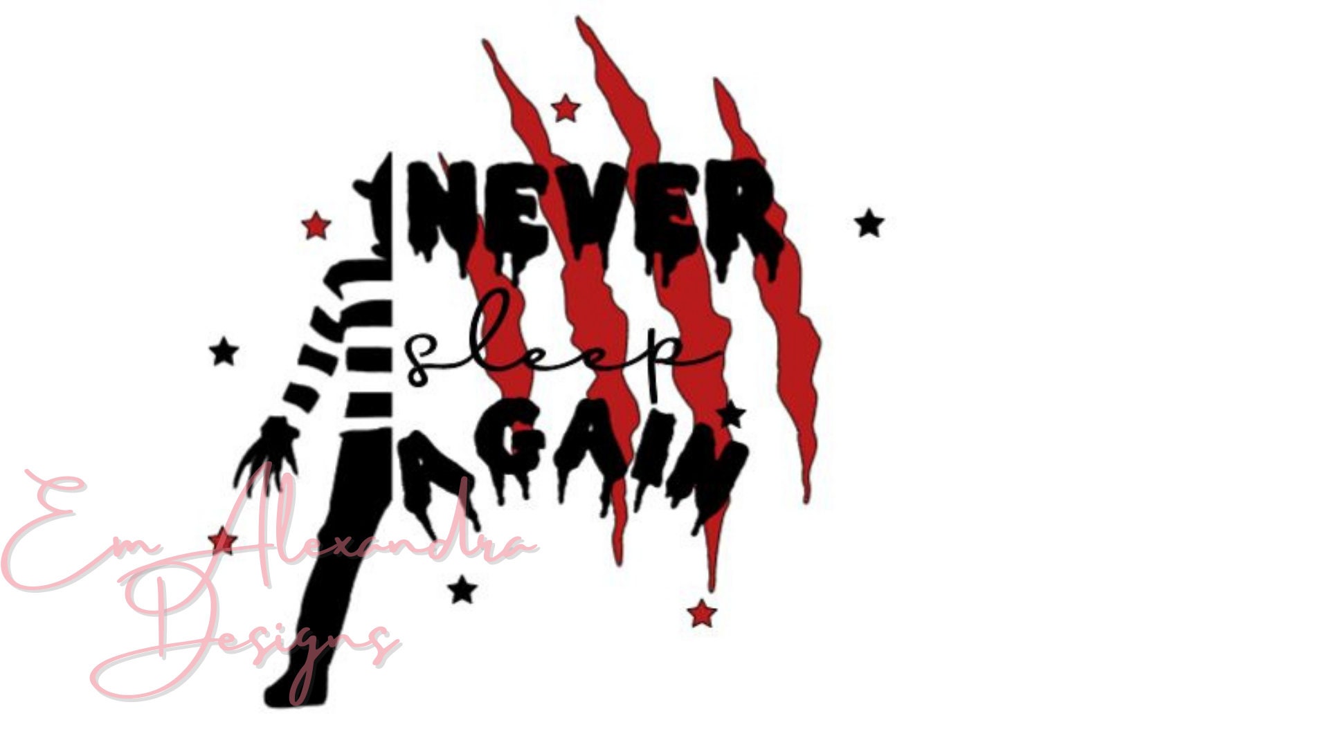 Freddy Krueger - Never Sleep Again SVG Cut File + JPG Printable - Cute ...